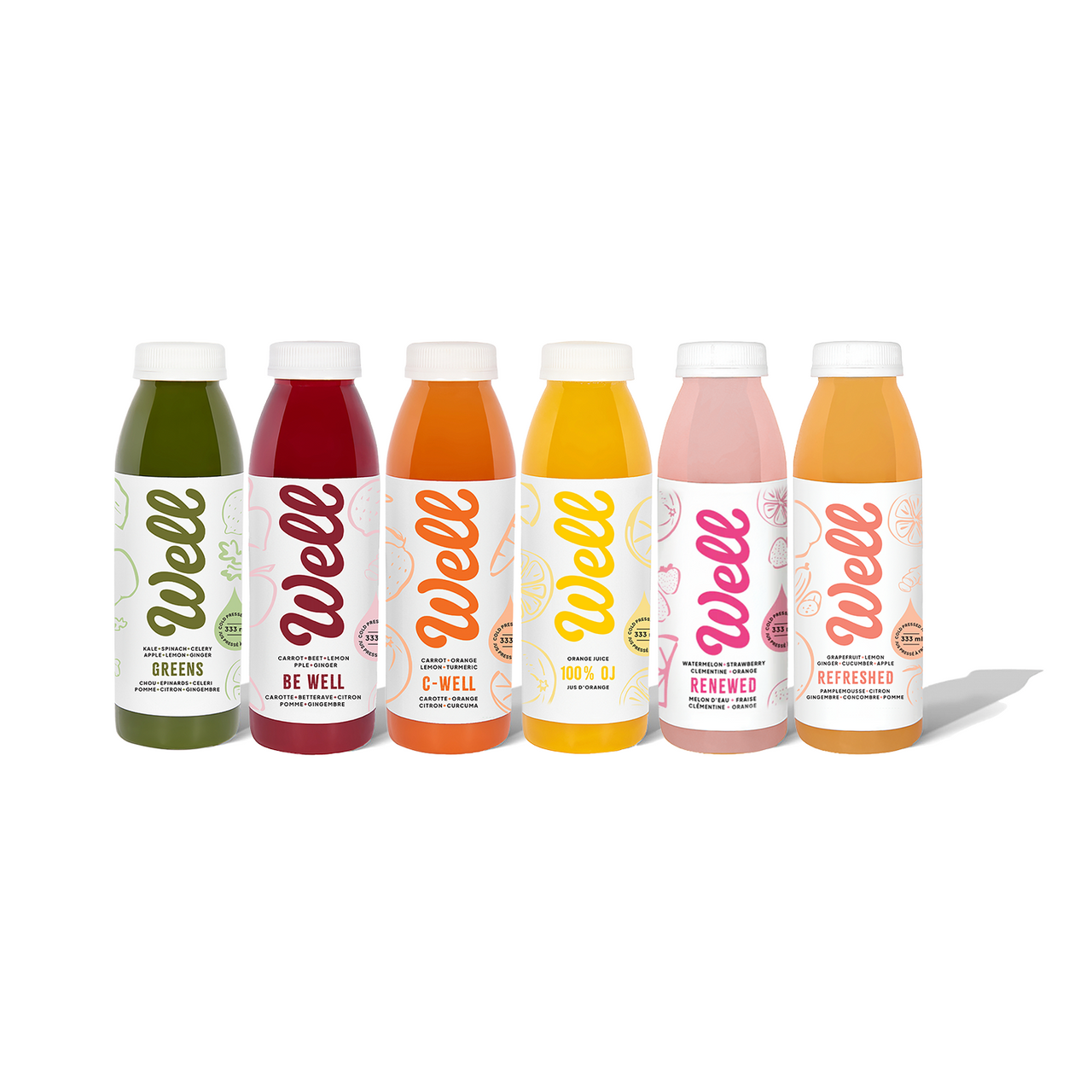 6 Juice Trial Variety Pack – Well Juicery Canada