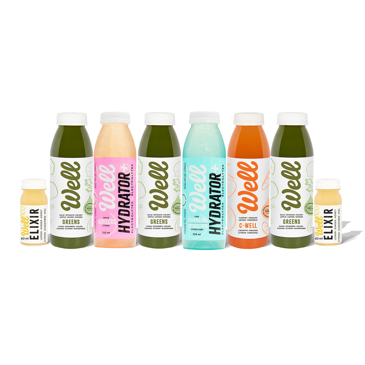 Lemon + Ginger + Honey Elixir Box - 24 Pack – Well Juicery Canada